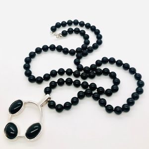 Simon Sebbag | Jewelry | Vintage Luxe Gorgeous Onyx Ssd Silver Necklace ...